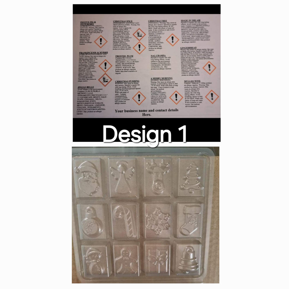 12 Days of Christmas Clamshells or Christmas Tree Clamshells Clp Label ...